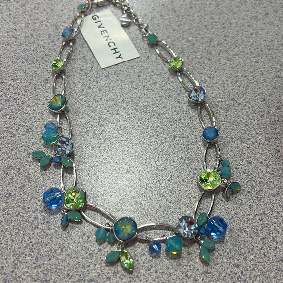 Givenchy | Jewelry | Givenchy Glamorous Paperclip Stunning Clarity Blue ...